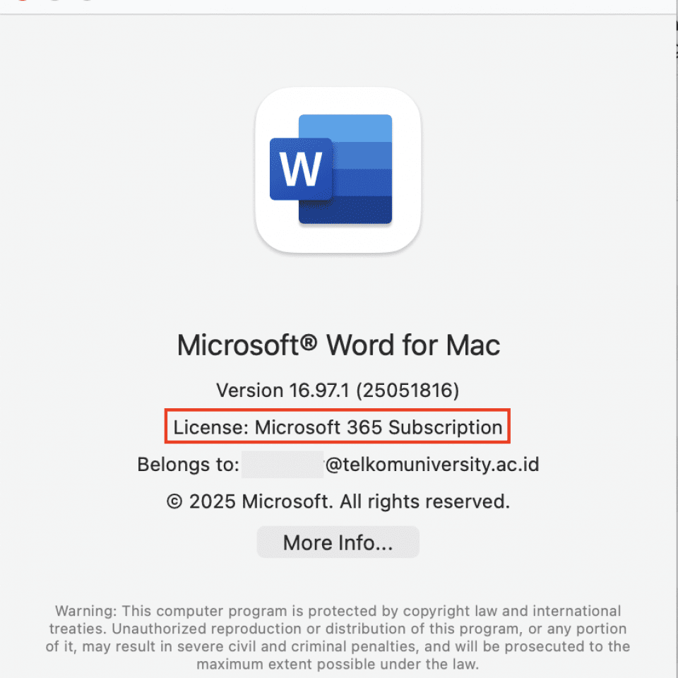 Informasi Terkait Panduan Microsoft 365 macOS dan Windows - IT Service Desk